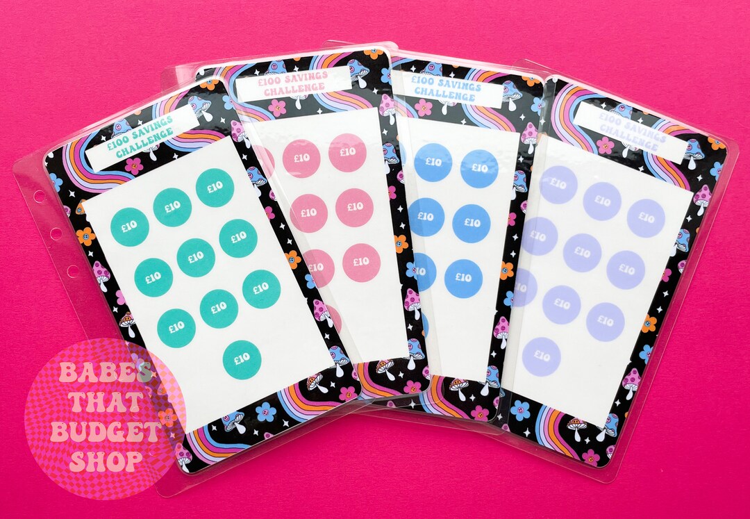 Savings Challenge A6 Laminated Cash Savings Challenge Card - Etsy