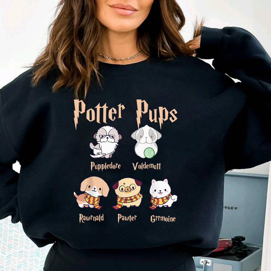 Potter Pups Shirt, Dog Lover Gift, Gift for Dog Mom Dog Dad, Potter ...