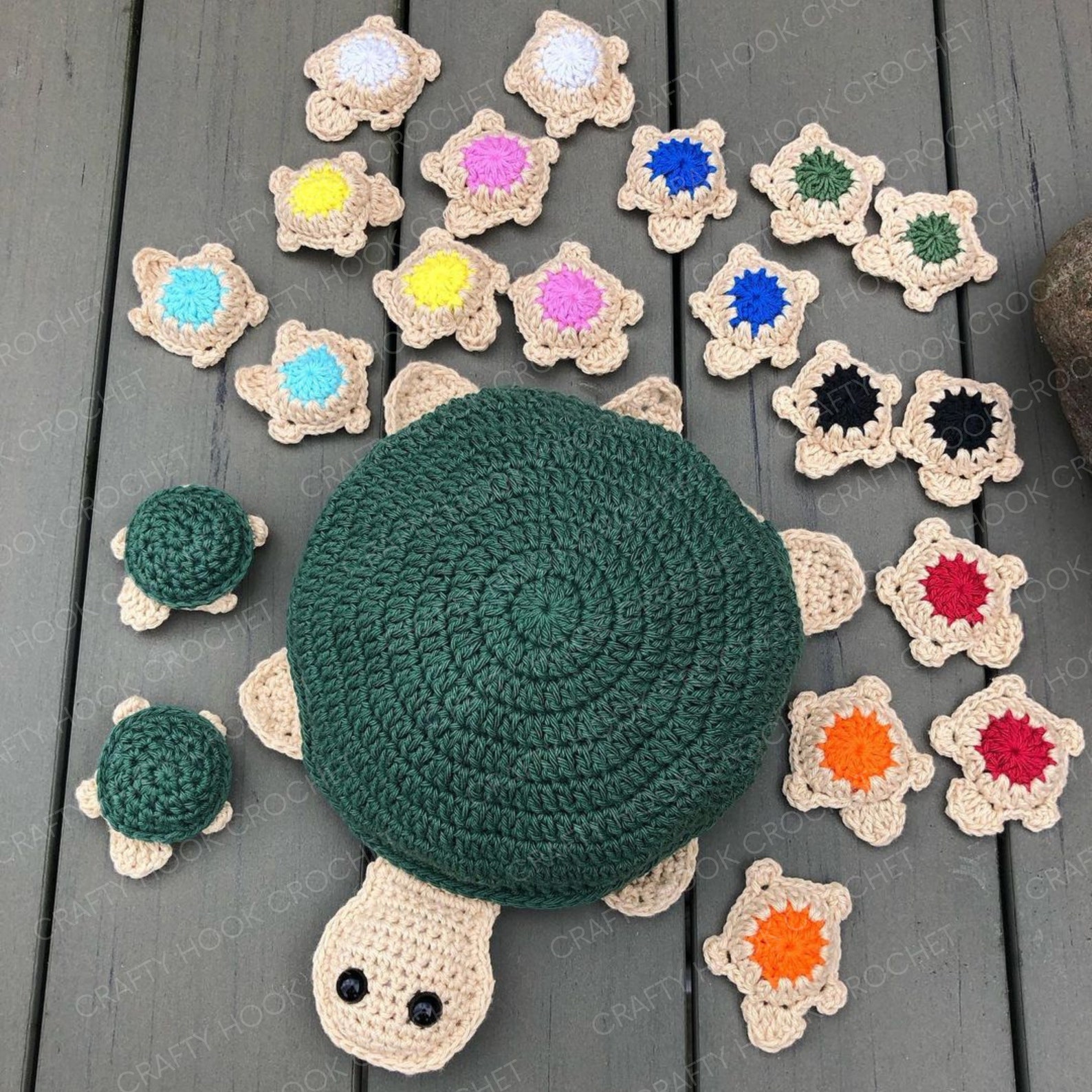 Turtle Memory Game PATTERN English Pdf ORIGINAL Pattern by Crochet - Etsy