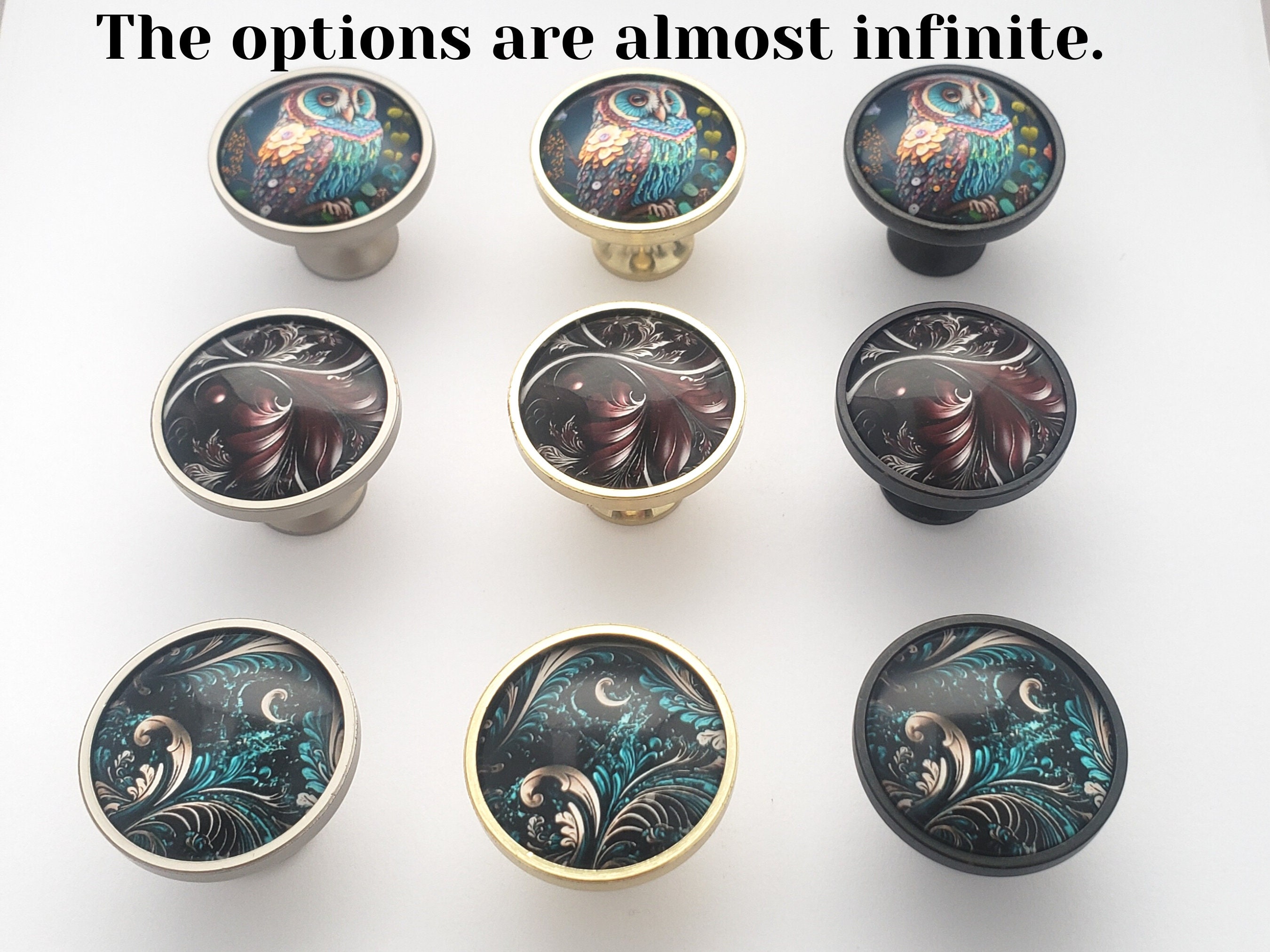 10 DIY Brushed Gold / Brass Magnetic Cabinet Knob Bases for ...