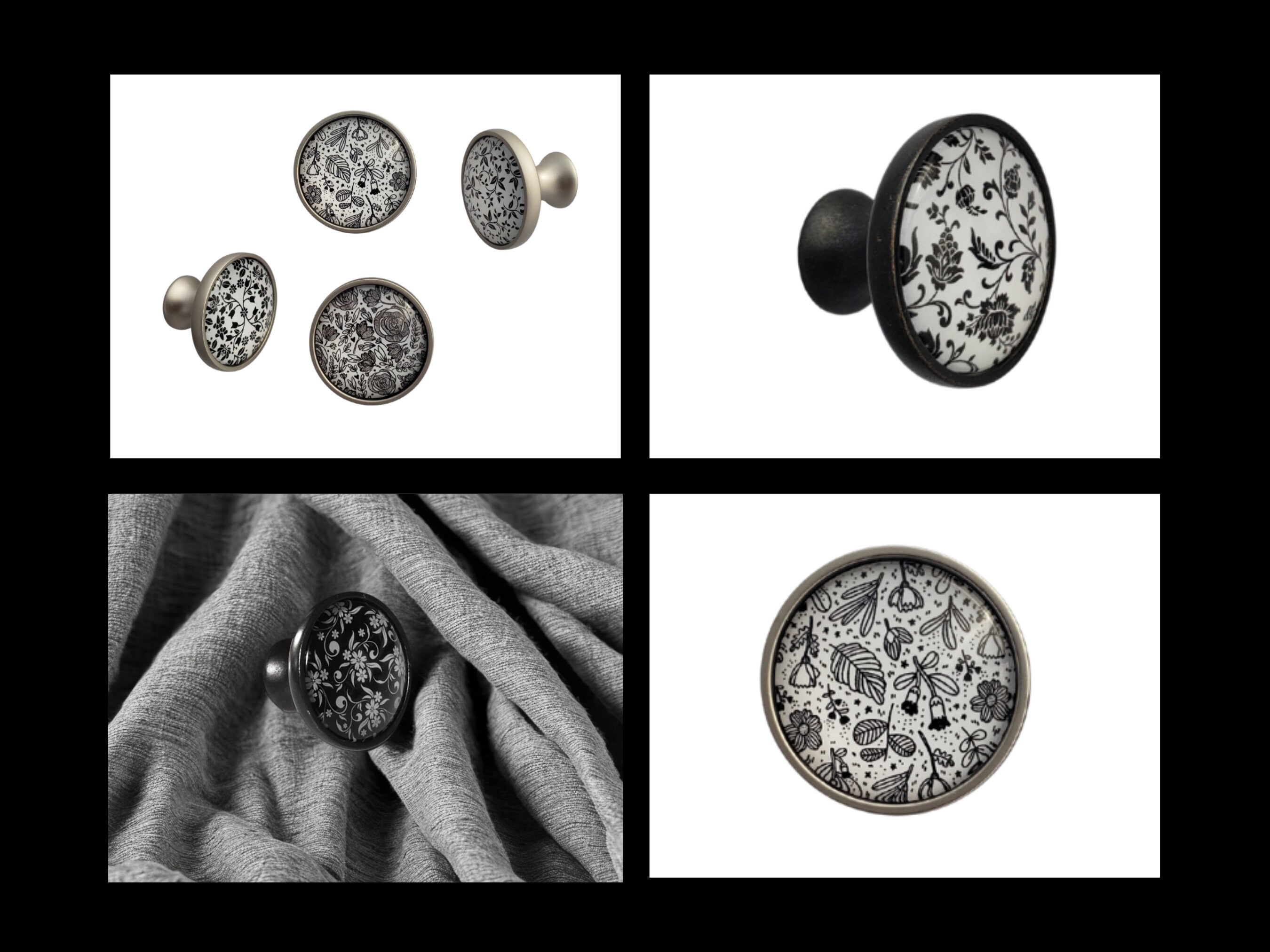 10 DIY Brushed Gold / Brass Magnetic Cabinet Knob Bases for ...