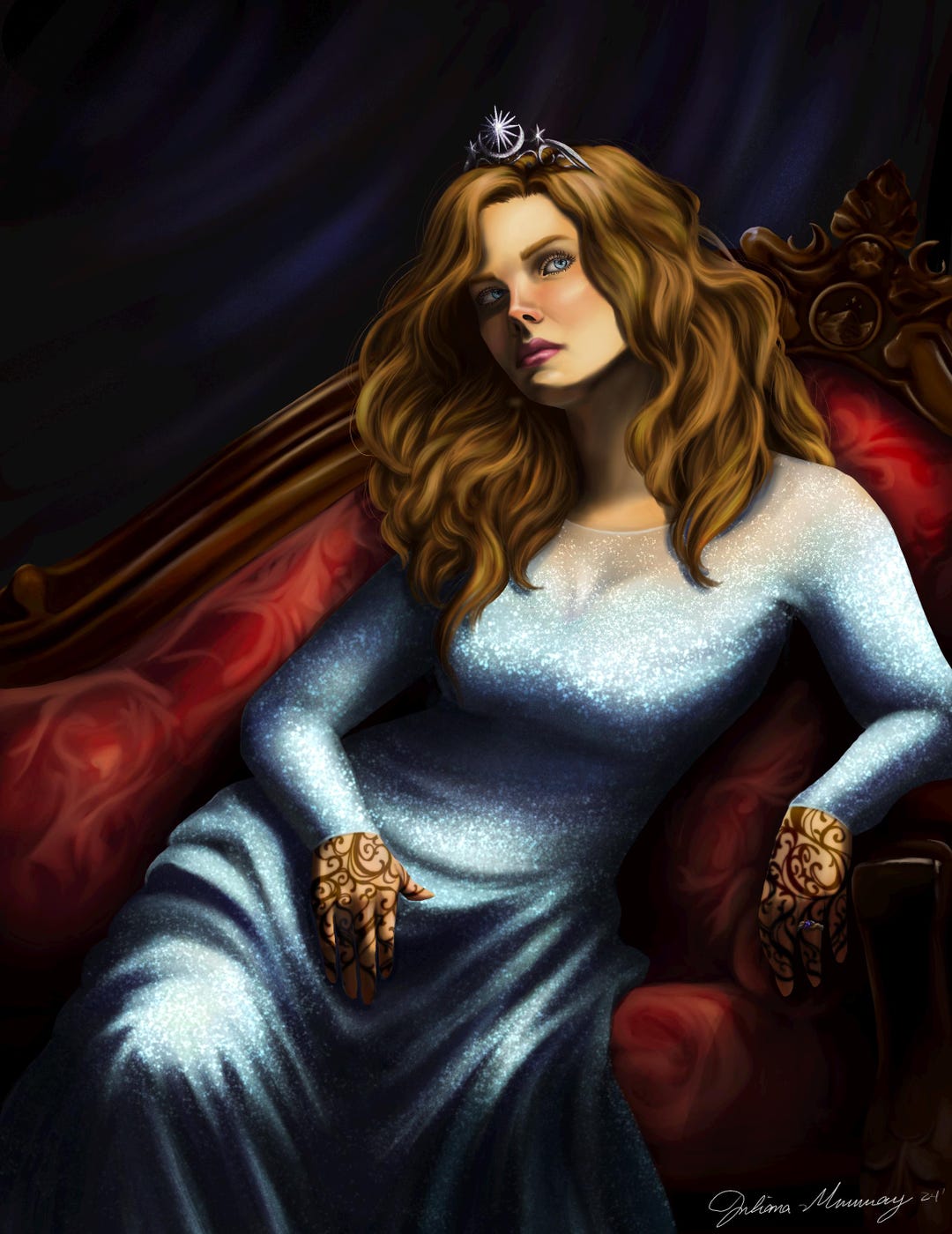 Feyre Portrait, ACOTAR Inspired Fanart - Etsy