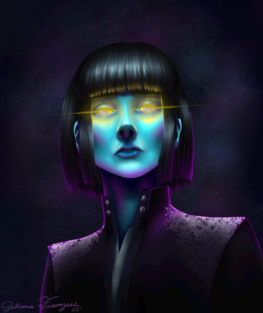 Hecate Portrait, Lore Olympus Inspired Fanart - Etsy