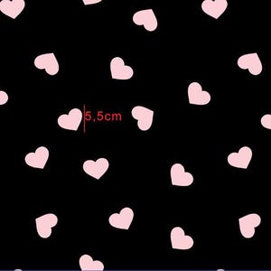 Heart Pattern Silk Satin Fabric (can Be Printed on the Desired Fabric ...