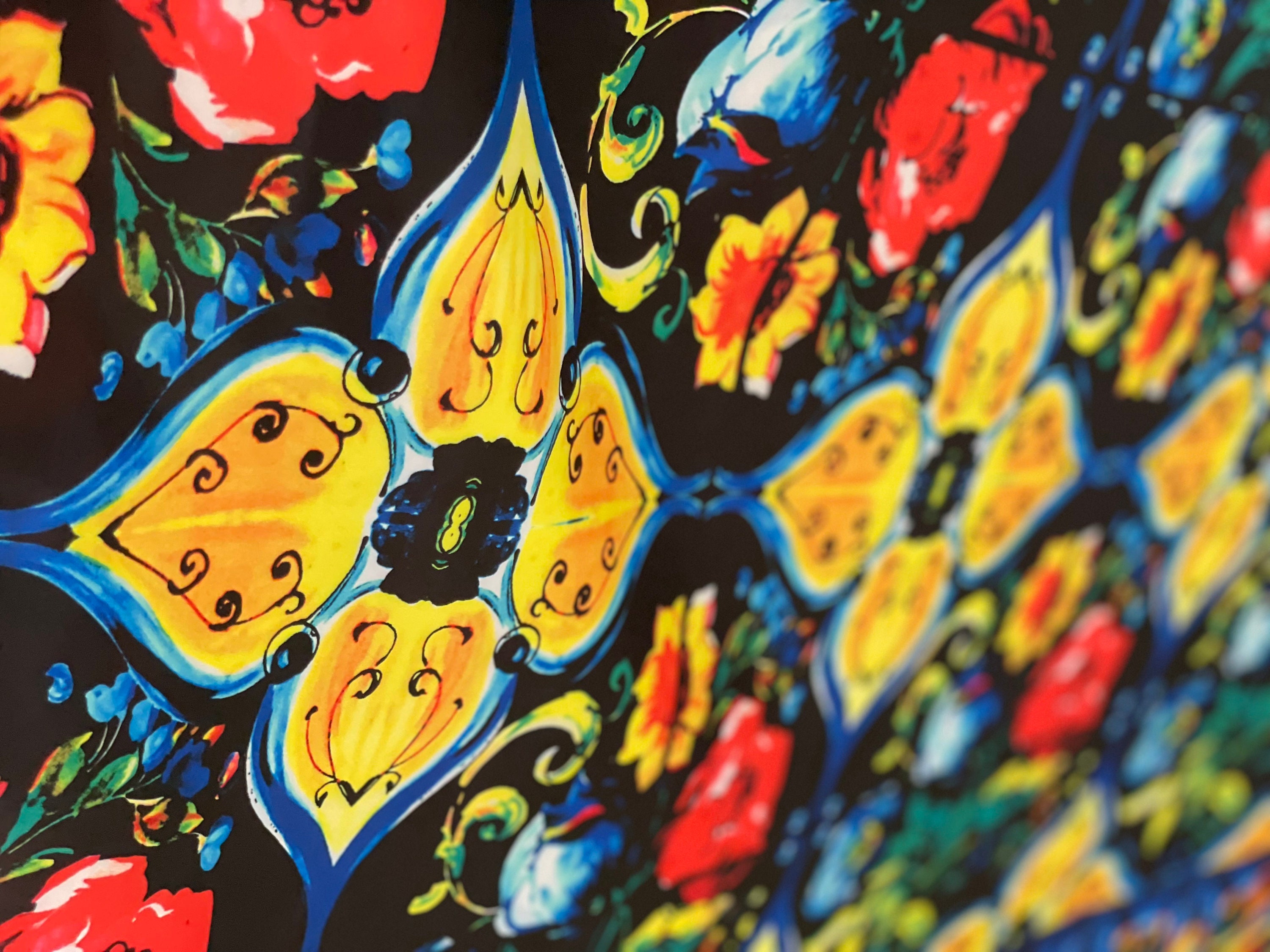 Majolica Sicilian Pattern Linen - Etsy