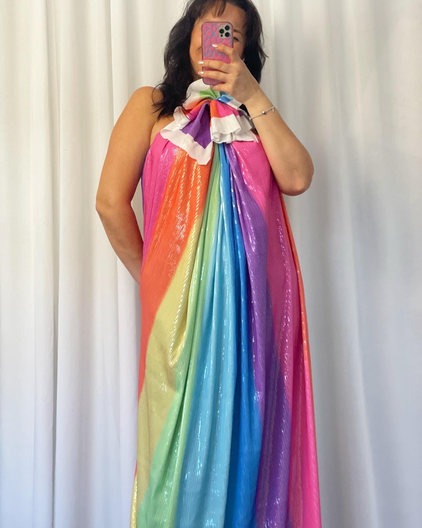 Rainbow Sequin Fabric: Striped Shiny Evening Dress Material - Etsy
