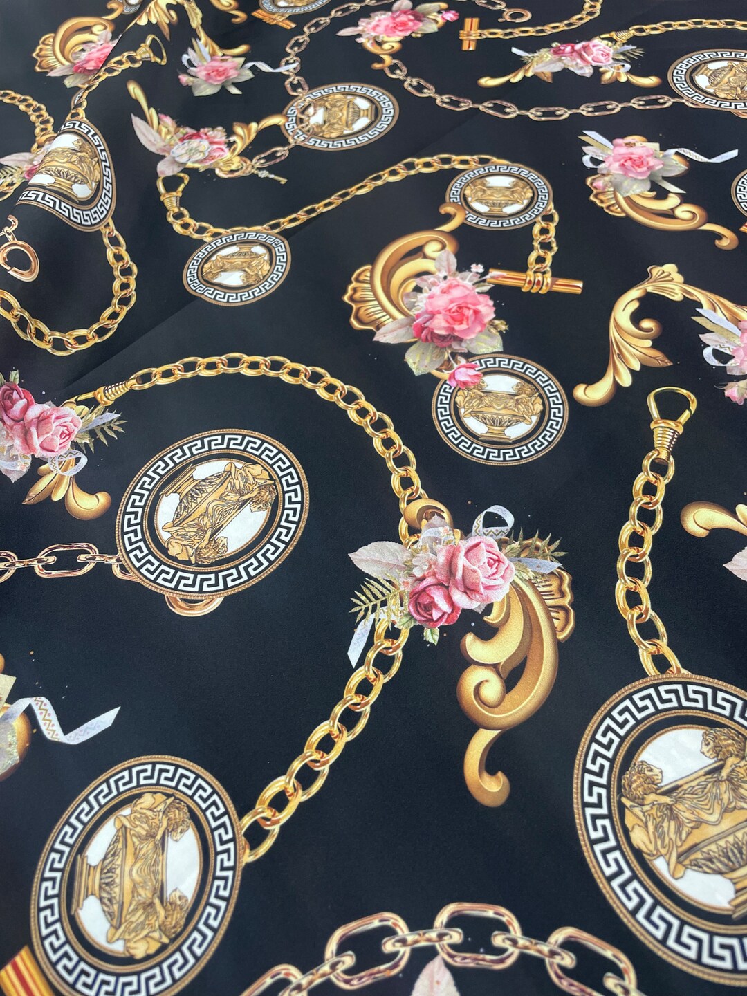 Baroque Luxury Georgette Crepe Fabric Exclusieve Fabric Highquality ...