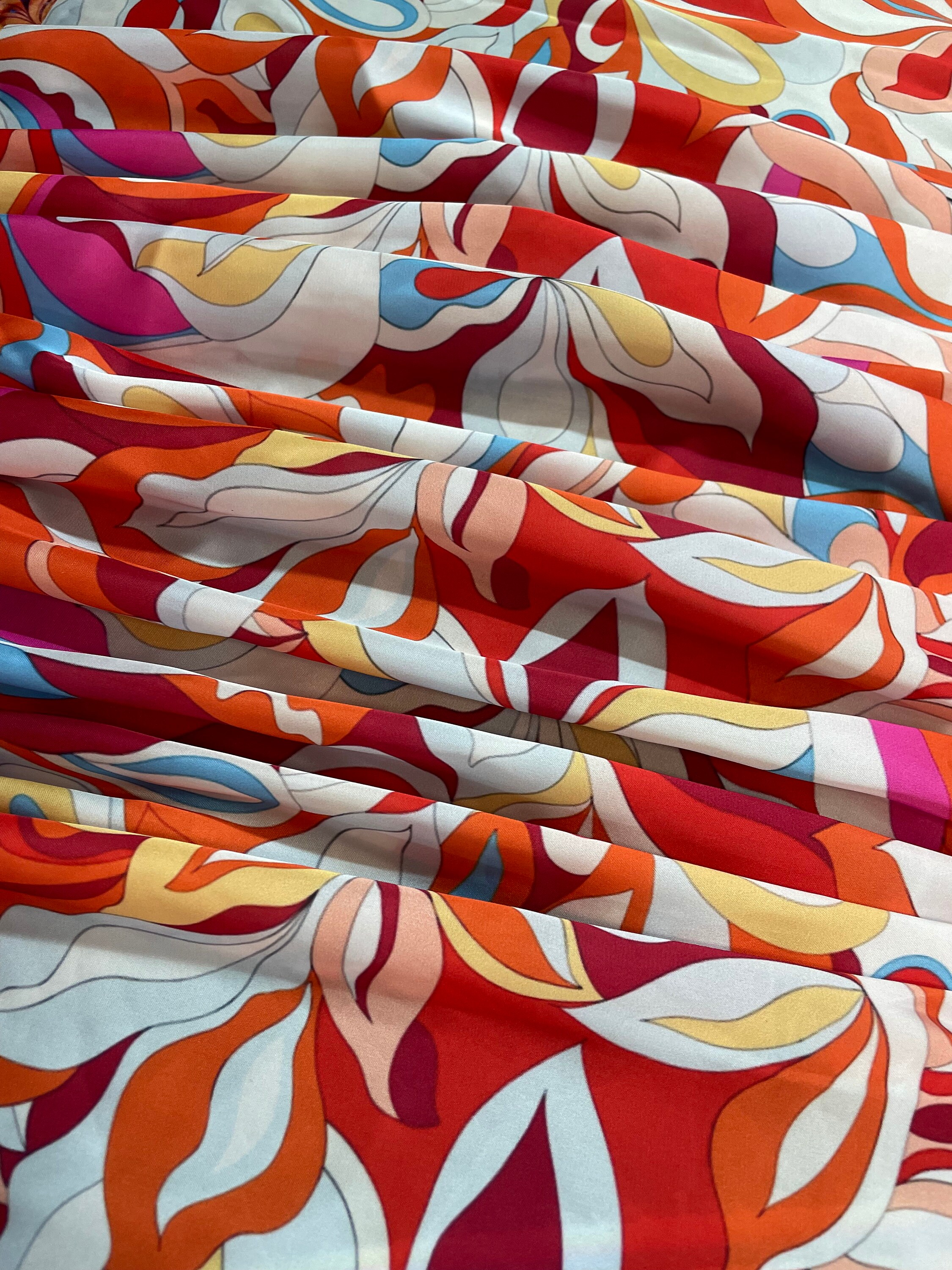 Our Multicolored Special Pattern Silk Satin Fabric High - Etsy