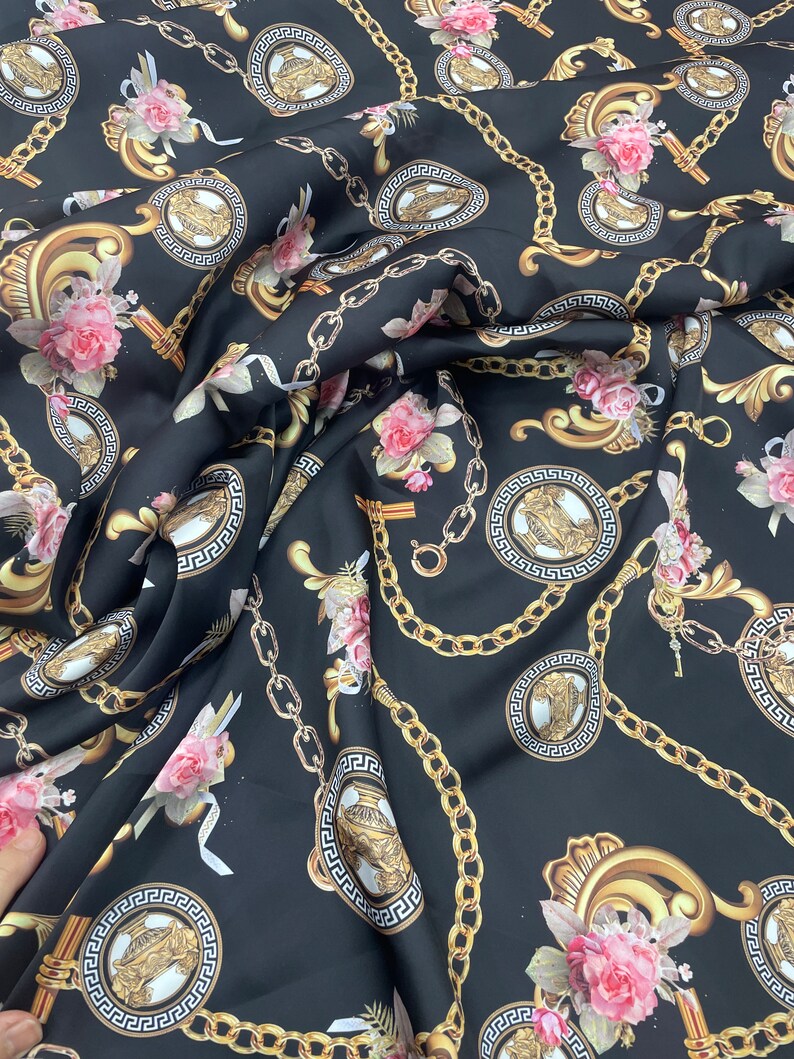 Baroque Luxury Georgette Crepe Fabric Exclusieve Fabric Highquality ...