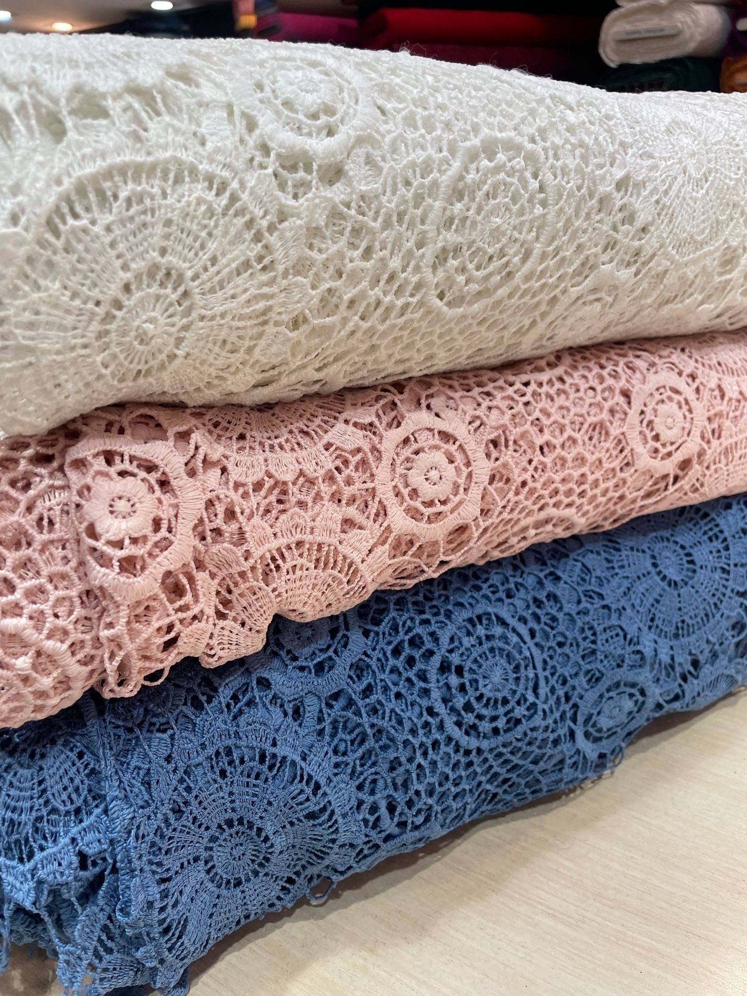 French Guipure Lace Fluffy Lace Fabric With Cottony Texture-nv - Etsy