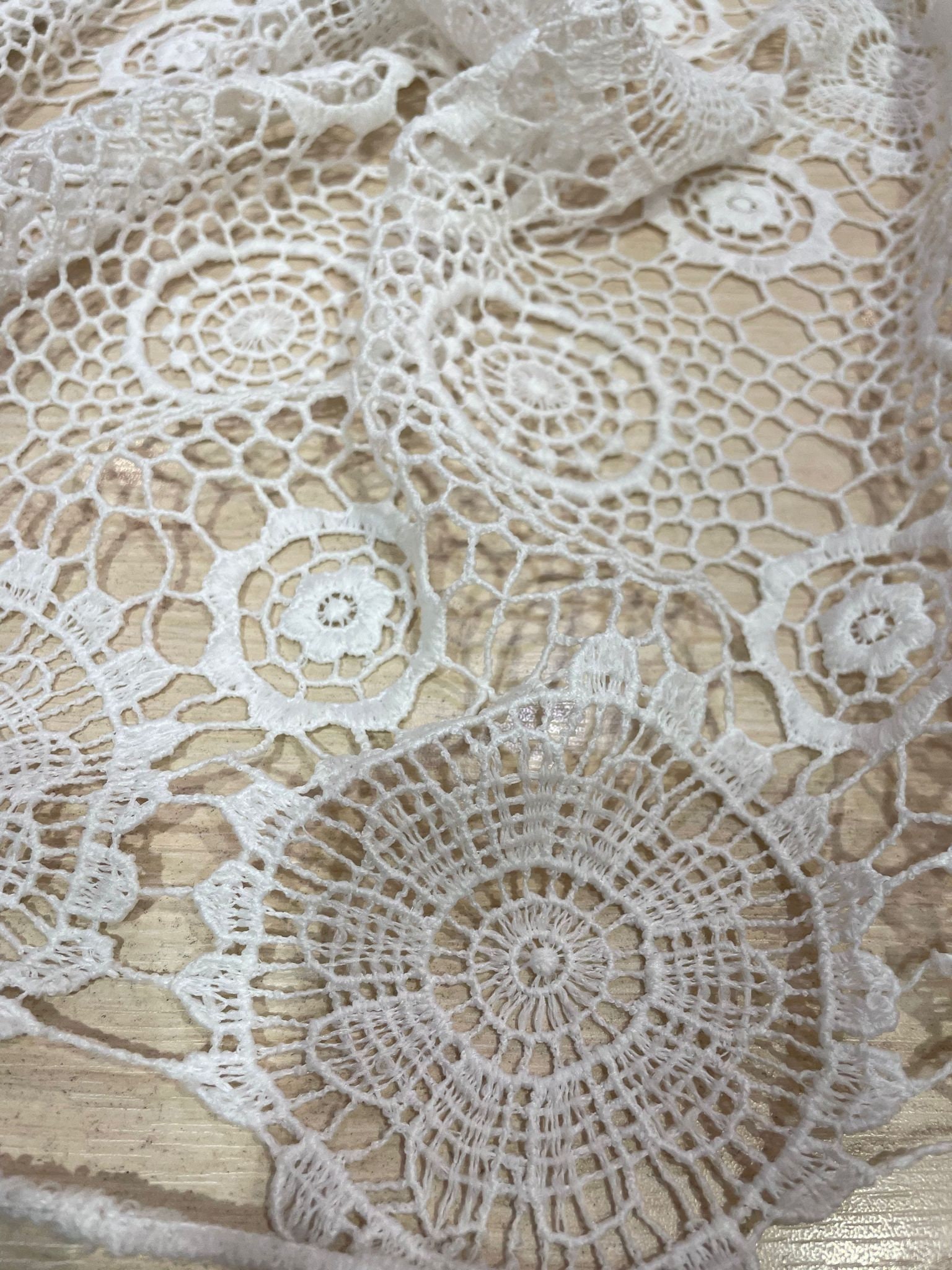 French Guipure Lace Fluffy Lace Fabric With Cottony Texture-nv - Etsy