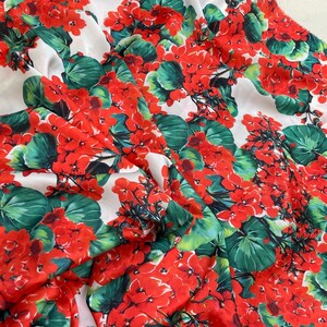 Red Floral Pattern Crepe Fabric-luxury Collection-(dital Printing on ...