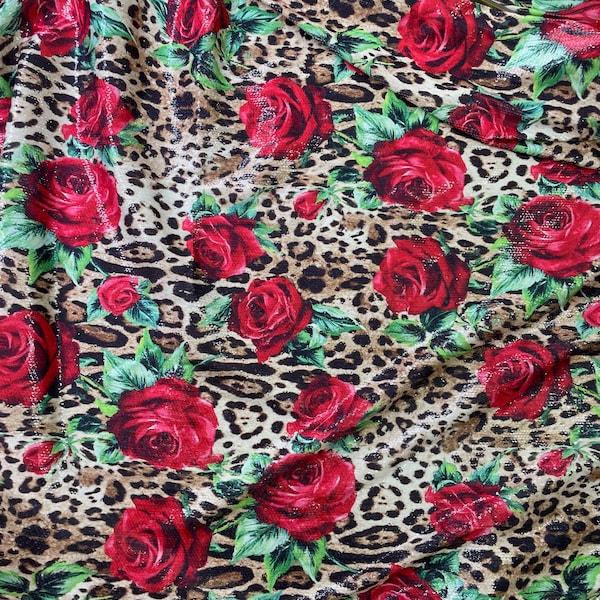 Rose Print Fabric - Etsy