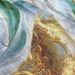 Gold Green Marble Patterned Silky Chiffon Fabric -(printed on the ...