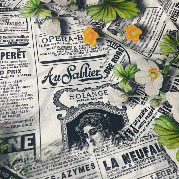 Newspaper Fabric - Etsy