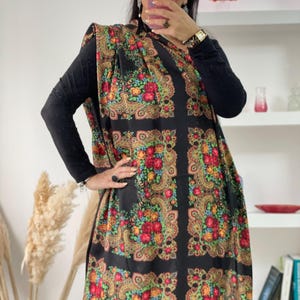 Traditional Ethnic Floral Silky Satin Fabric- (printed on Desired ...