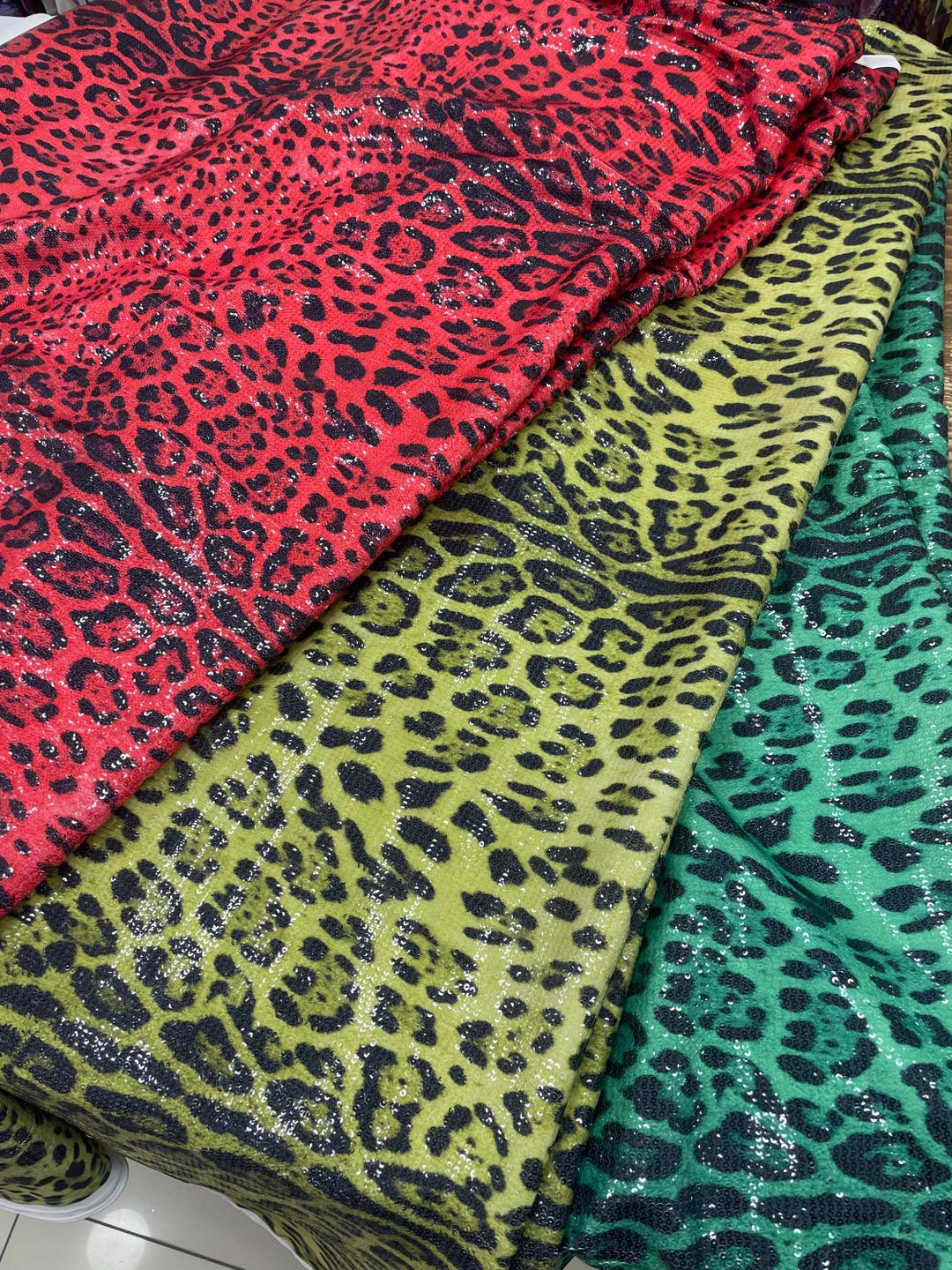 Sequin Leopard Flexible Fabric - Leopard Patterned Shiny Evening Dress ...