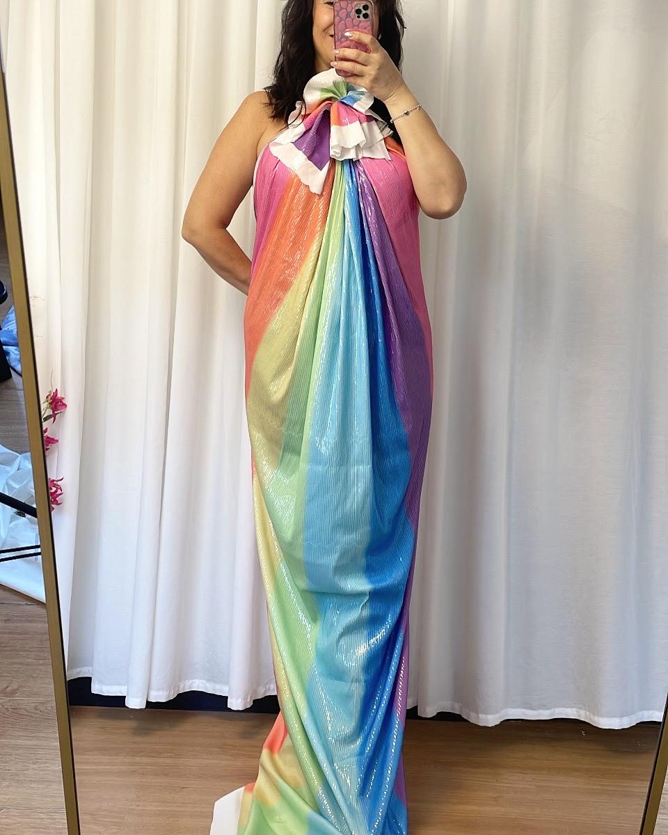 Rainbow Sequin Fabric: Striped Shiny Evening Dress Material - Etsy