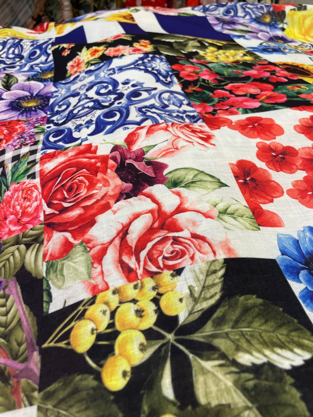 Patchwork Patten Linen Fabric-highquality Fabric- (possibility of ...