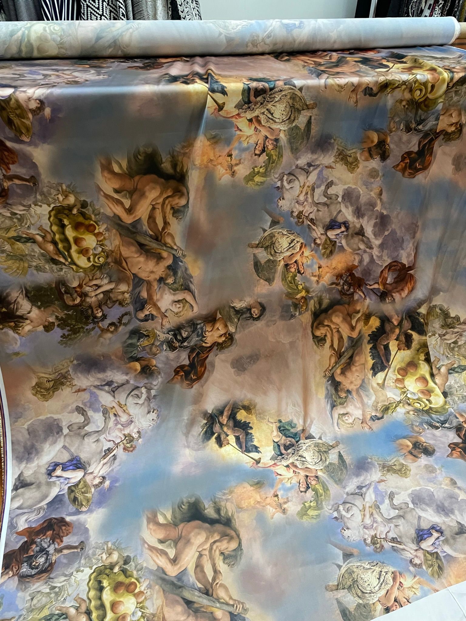 Baroque Renaissance Linen Fabric by the Yard - Etsy