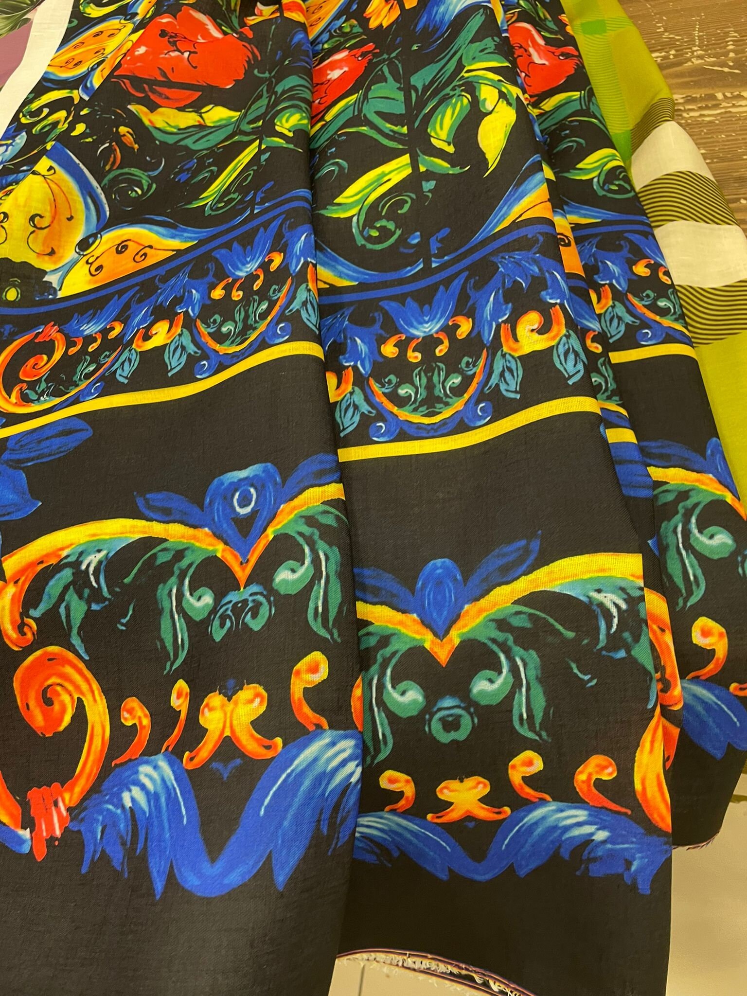 Majolica Sicilian Pattern Linen - Etsy