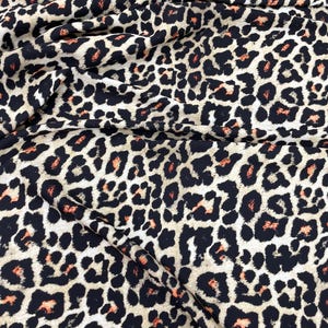 2 Different Leopard Pattern Silky Satin Fabric-lr - Etsy