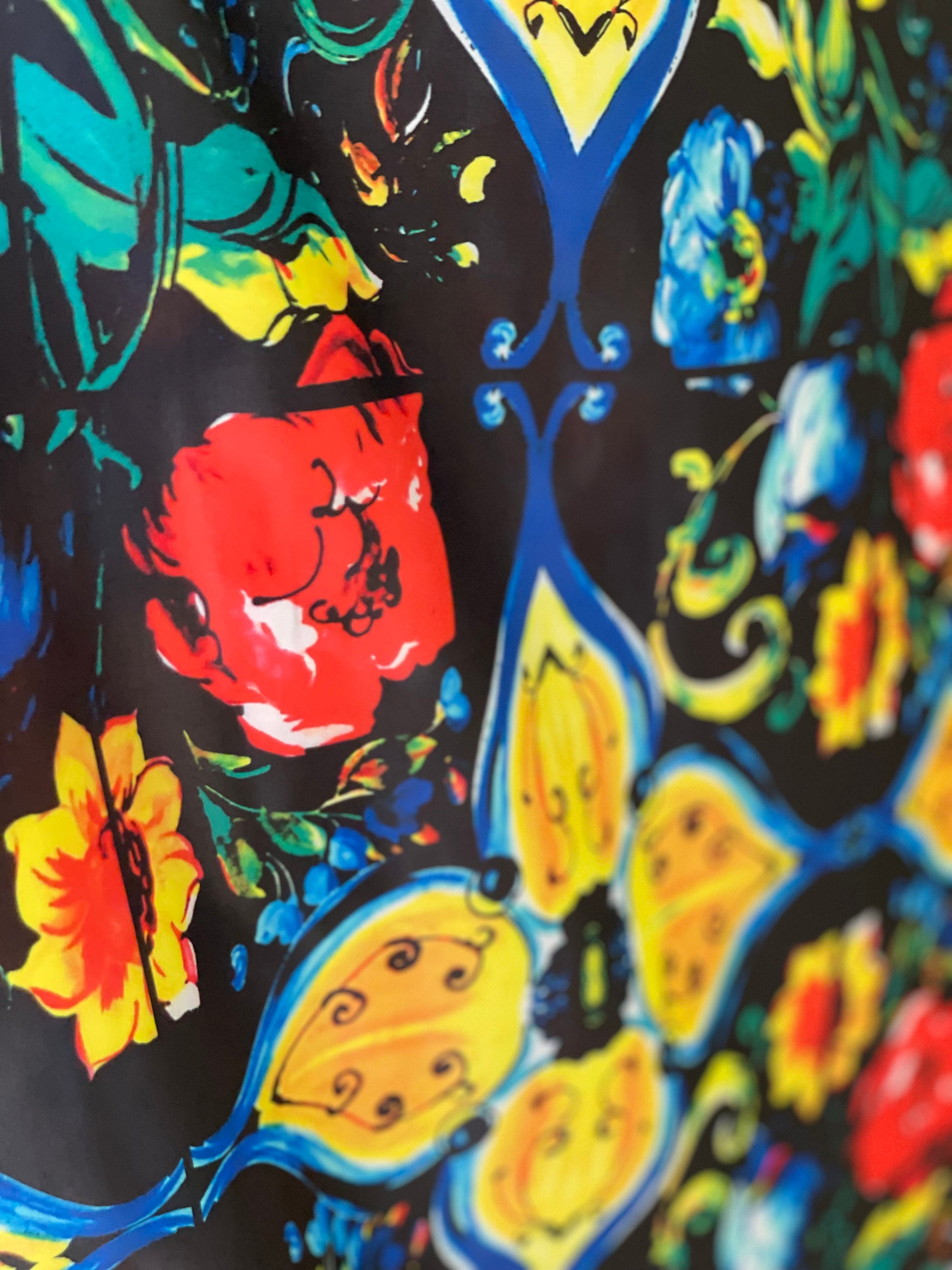 Majolica Sicilian Pattern Linen - Etsy