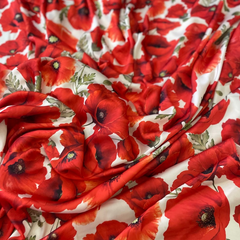 Poppy Fabric - Etsy