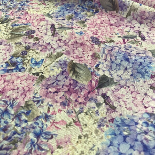 Hydrangea Fabric - Etsy