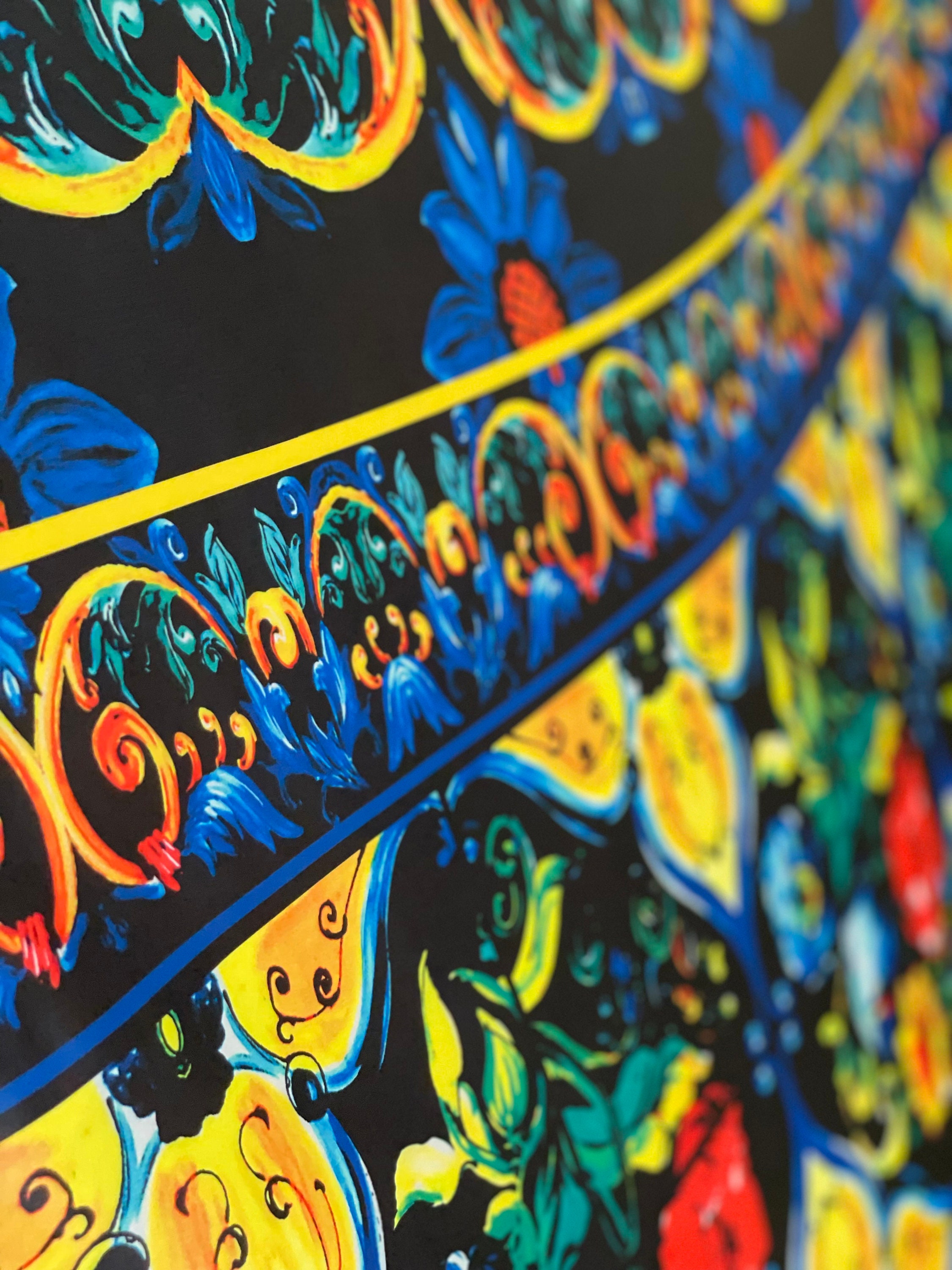 Majolica Sicilian Pattern Linen - Etsy