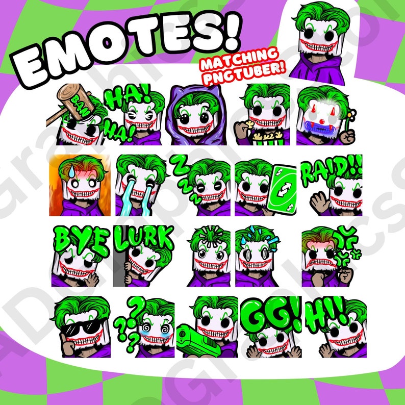 20 Paperbag 2.0 Emote Pack , Instant Download, Pngtuber Anime Avatar ...