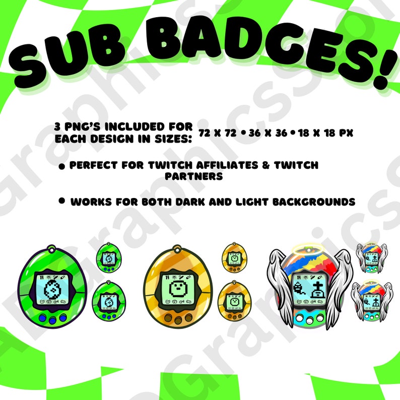 Streamagotchi, Custom, Twitch, Sub Badges, Twitch Bit Badge, Twitch ...