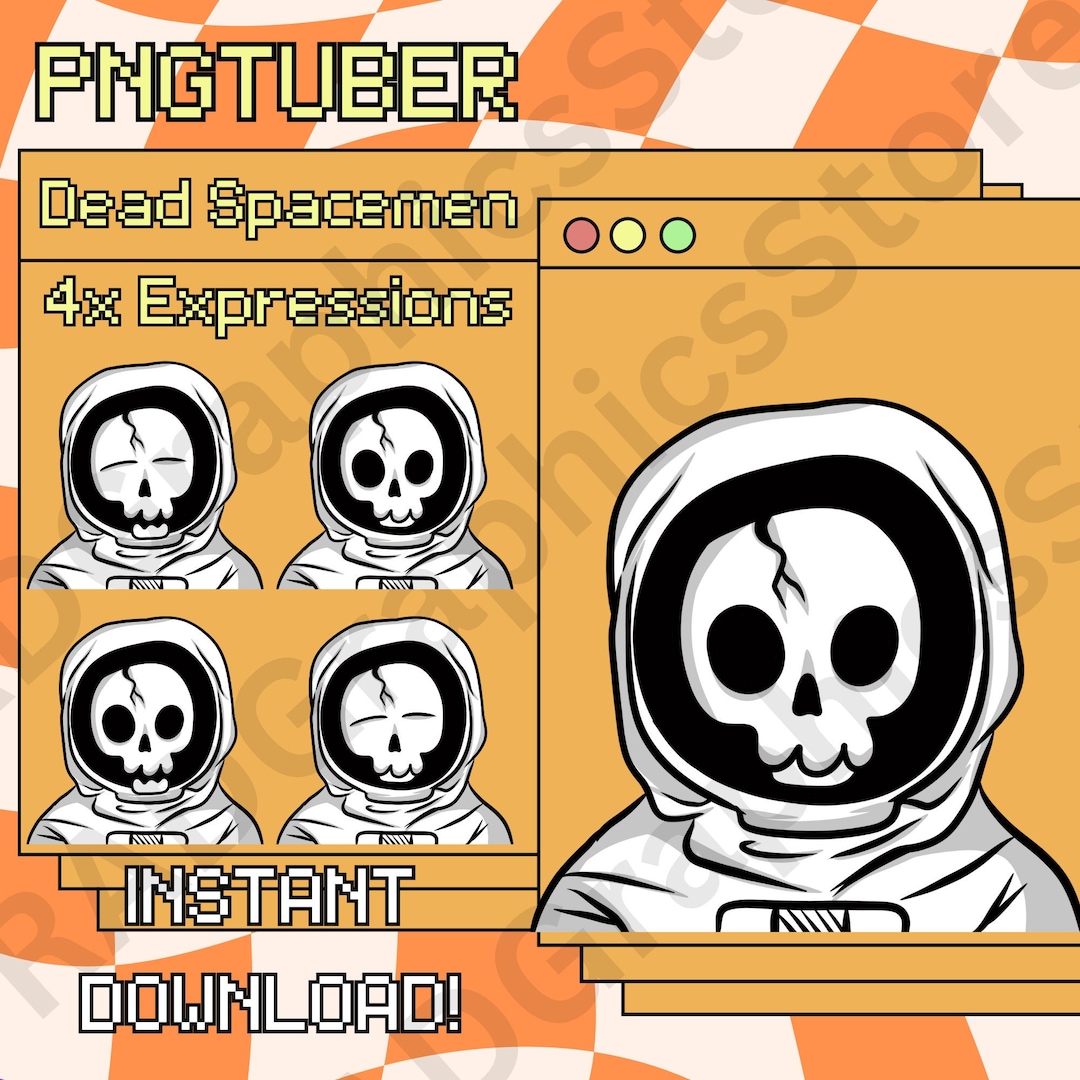 Skeleton Spaceman, PNGTuber, PNG Tuber, Descarga instantánea, PNGTuber ...