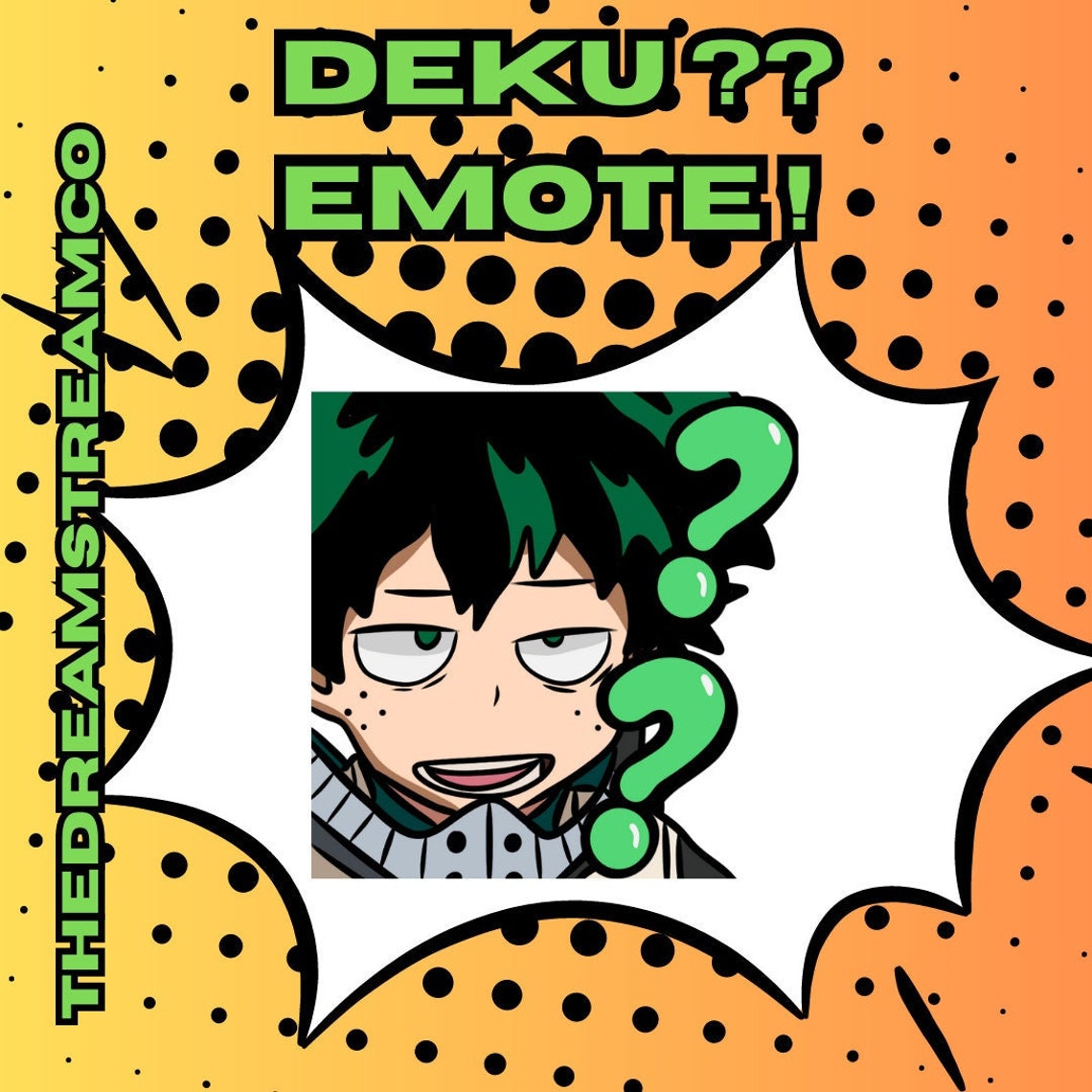 Twitch Emote / Deku MHA My Hero Academia Emote Confused - Etsy Hong Kong