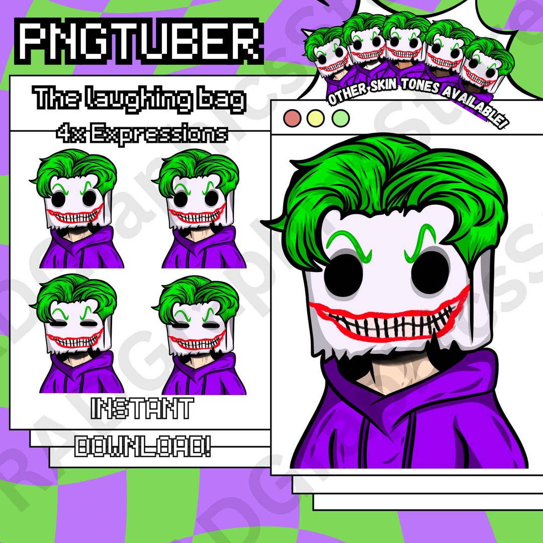 Laughing Paper Bag 2.0, Pngtuber, PNG Tuber, Instant Download, Pngtuber ...