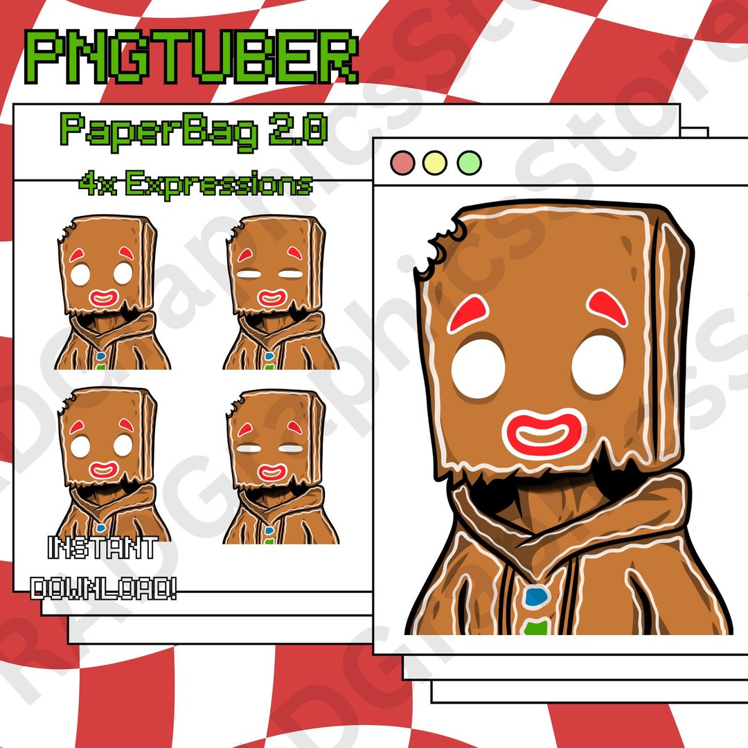 Gingerbread Man Pngtuber Avatar, 4 Expressions (instant Download) - Etsy