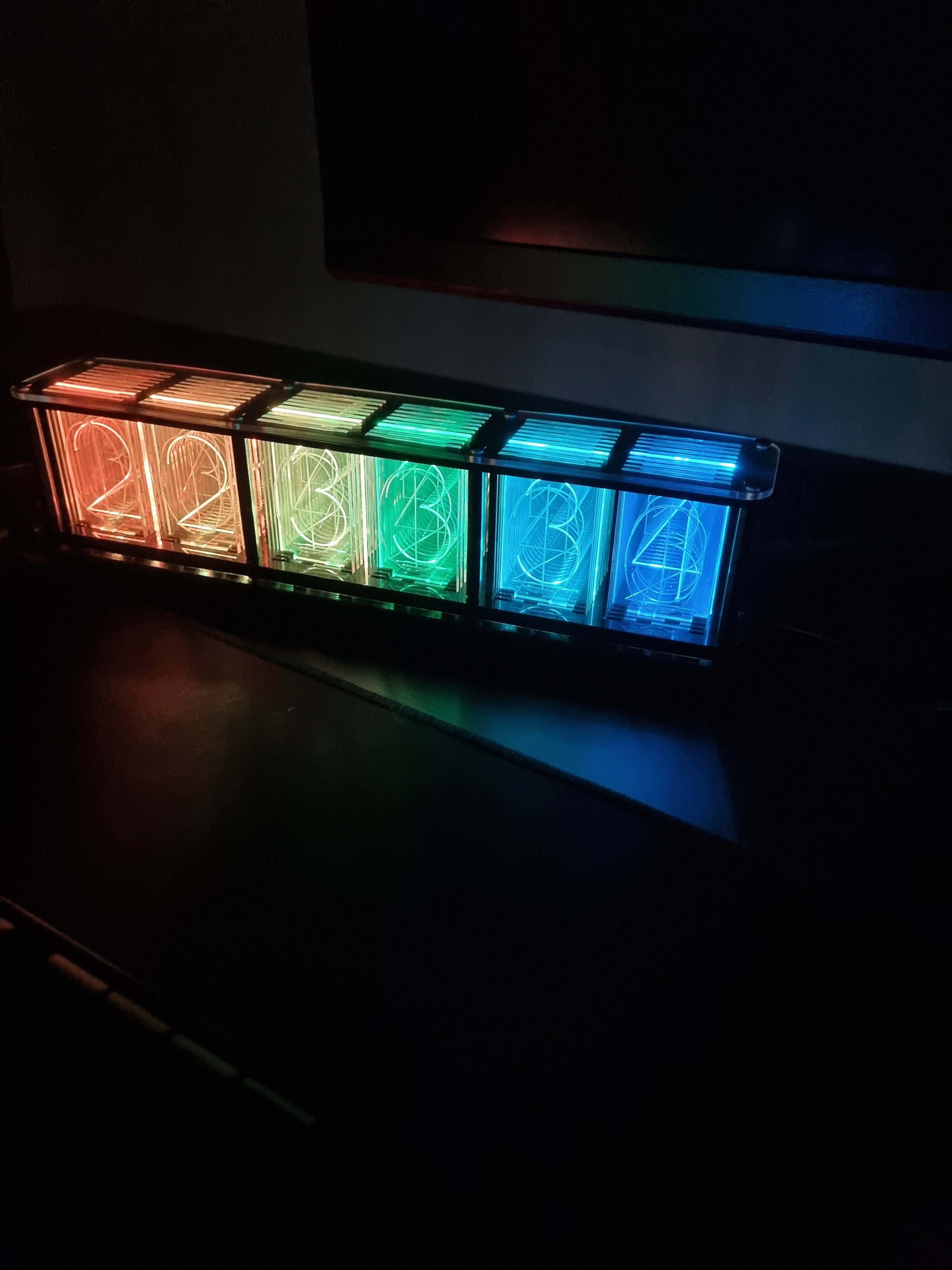 Glow Tube LED Clock - Etsy