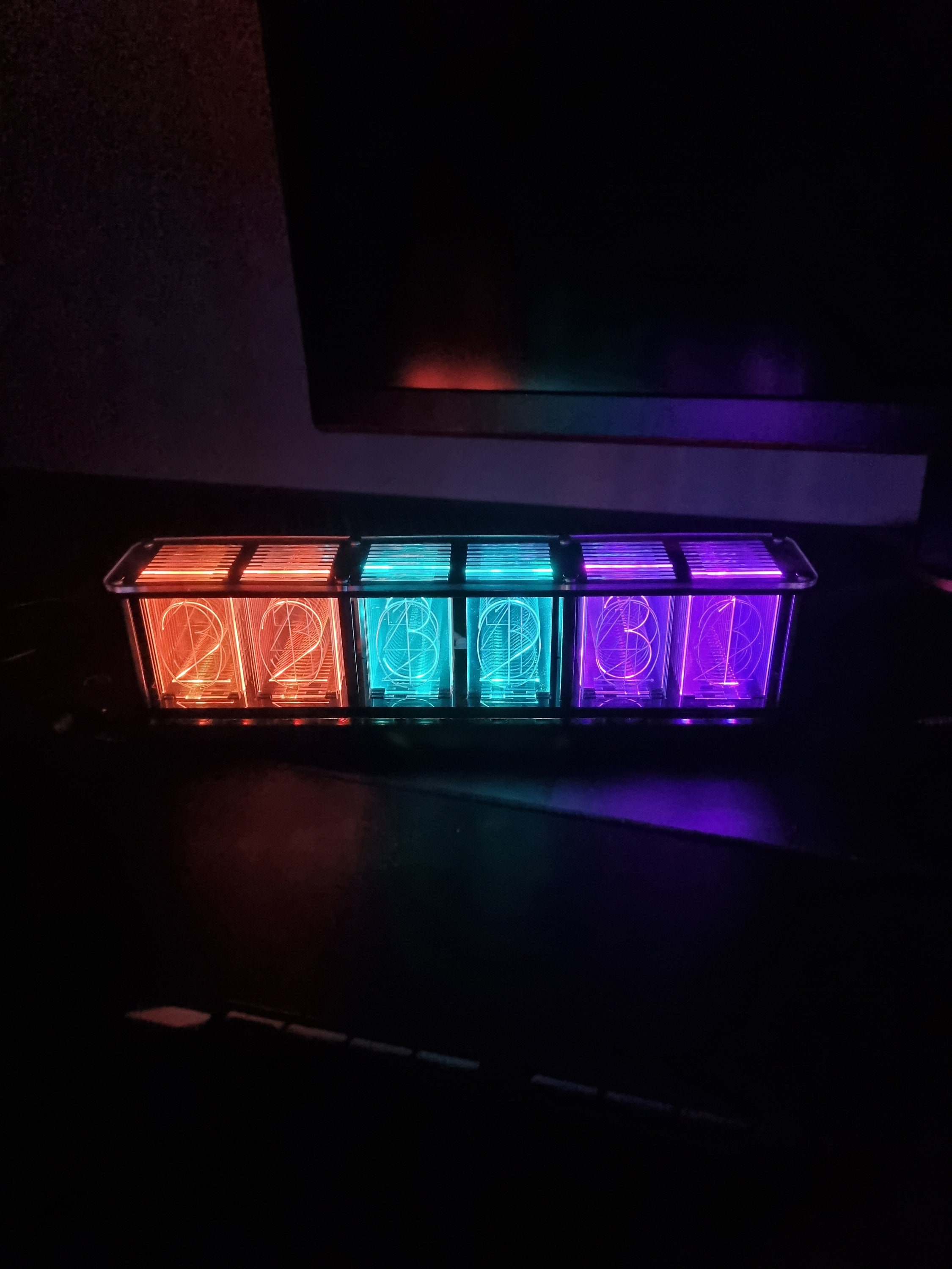 Glow Tube LED Clock - Etsy
