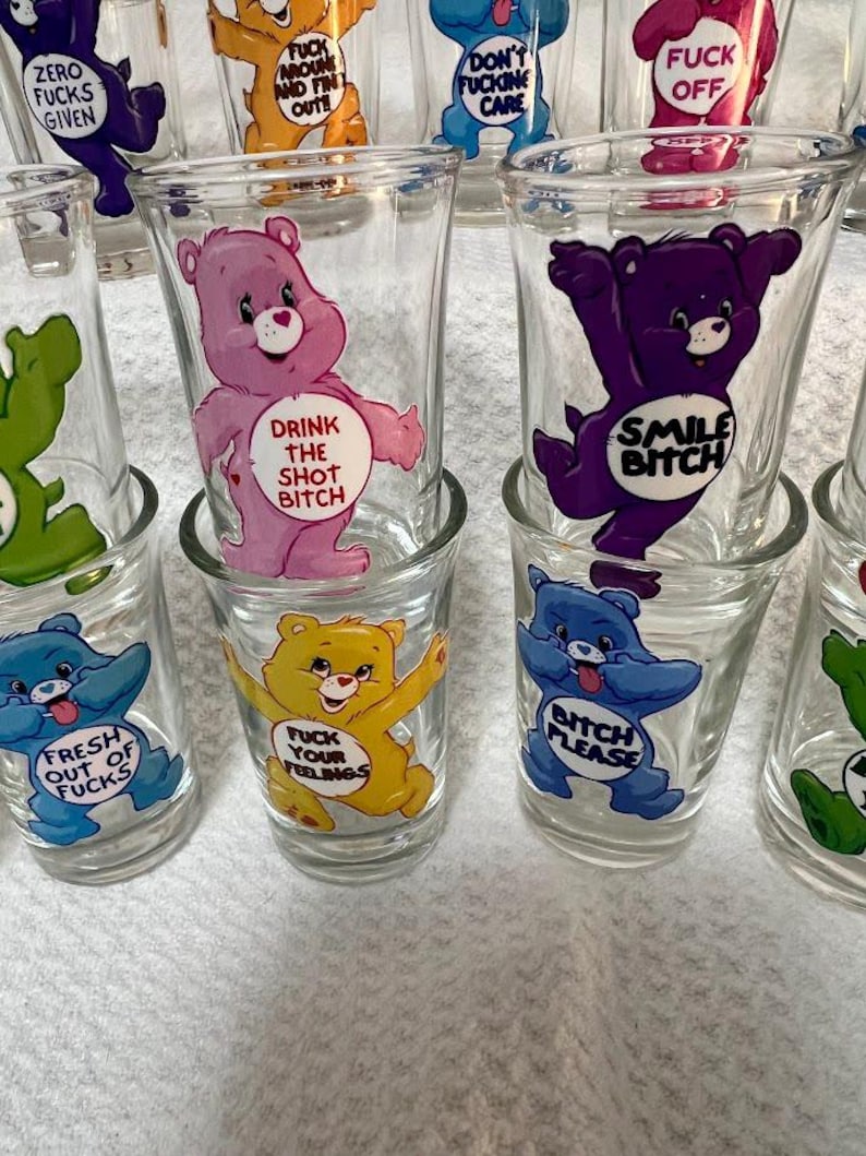 Snarky Swear Bear Shot Glass: Funny Adult Humor Gift - Etsy