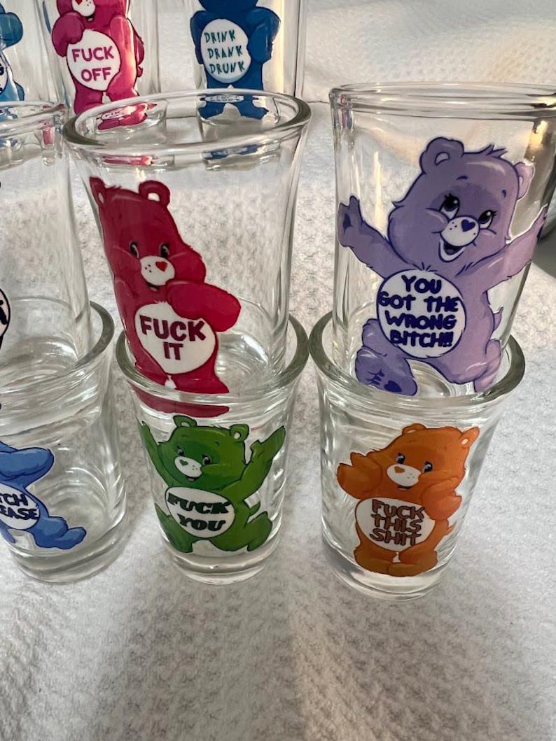 Snarky Swear Bear Shot Glass: Funny Adult Humor Gift - Etsy