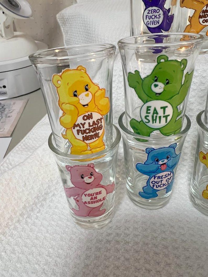 Snarky Swear Bear Shot Glass: Funny Adult Humor Gift - Etsy