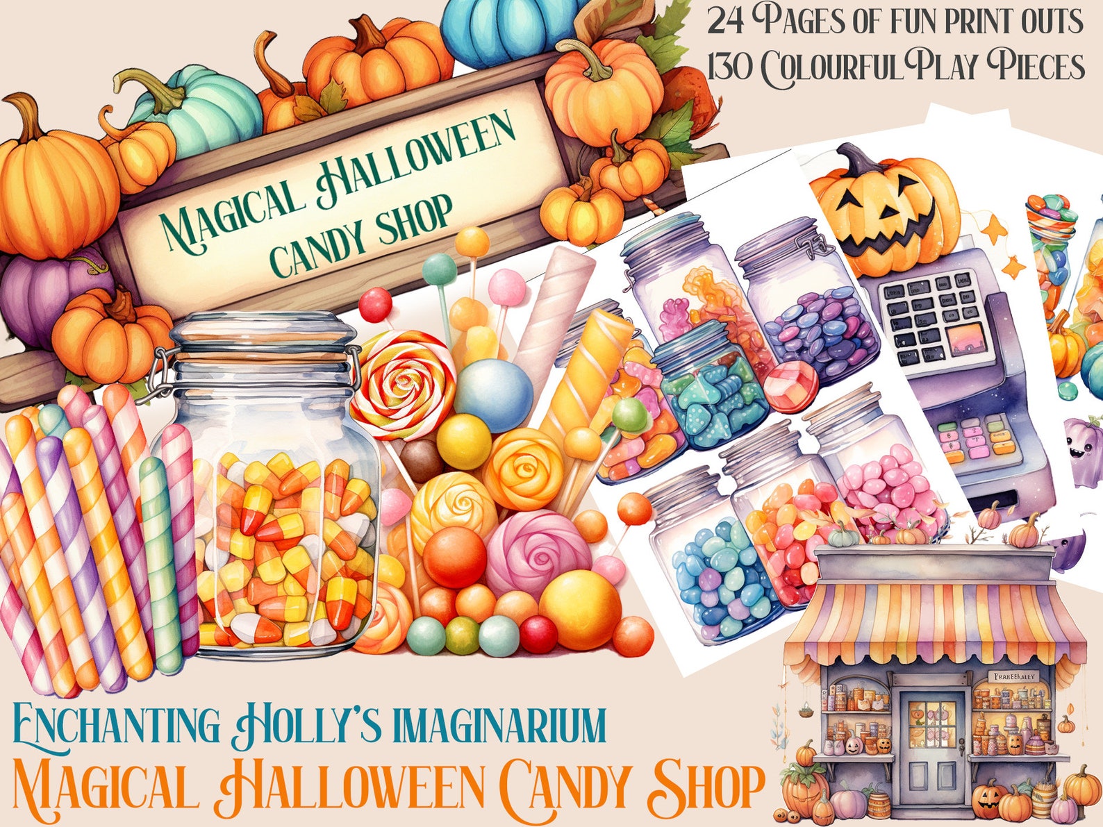 Enchanting Holly's Magical Halloween Candy Shop Play Set - Etsy