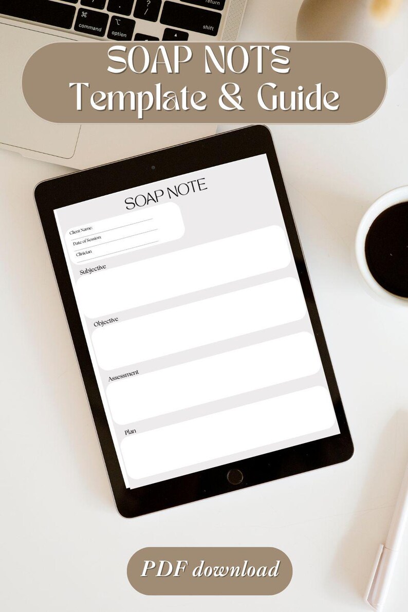 SOAP Note Template & Guide | Social Work Printable PDF | Counseling ...