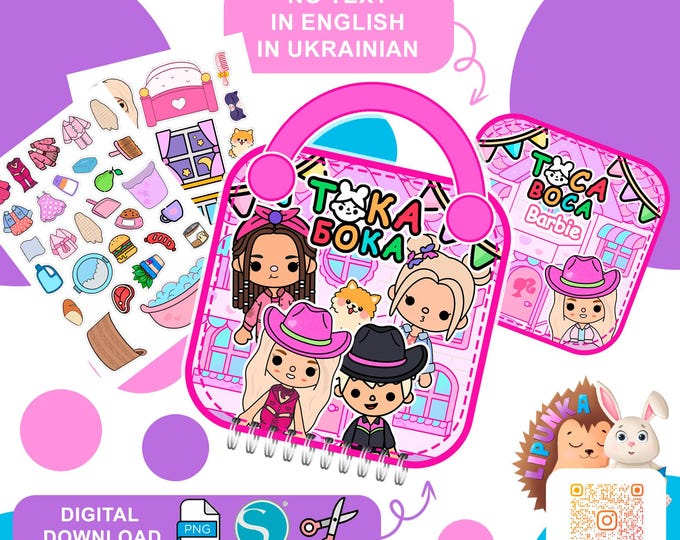 Toca Boca Barbie, Toca Boca Paper Doll, Toca boca house, Paper ...