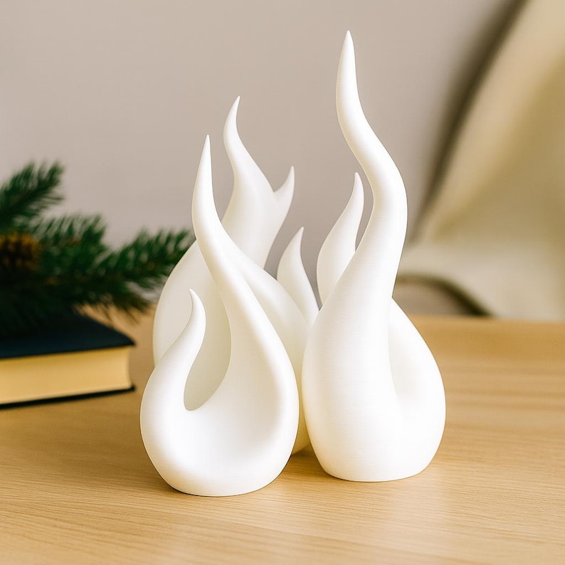 Infinity Flame Sculpture 3D Printed Fire Decor Single or Set of 3 ...
