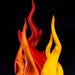 Flame Sculpture 3D Printed Fire Decor Modern Flame Art Desk Accent ...