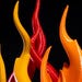Flame Sculpture 3D Printed Fire Decor Modern Flame Art Desk Accent ...