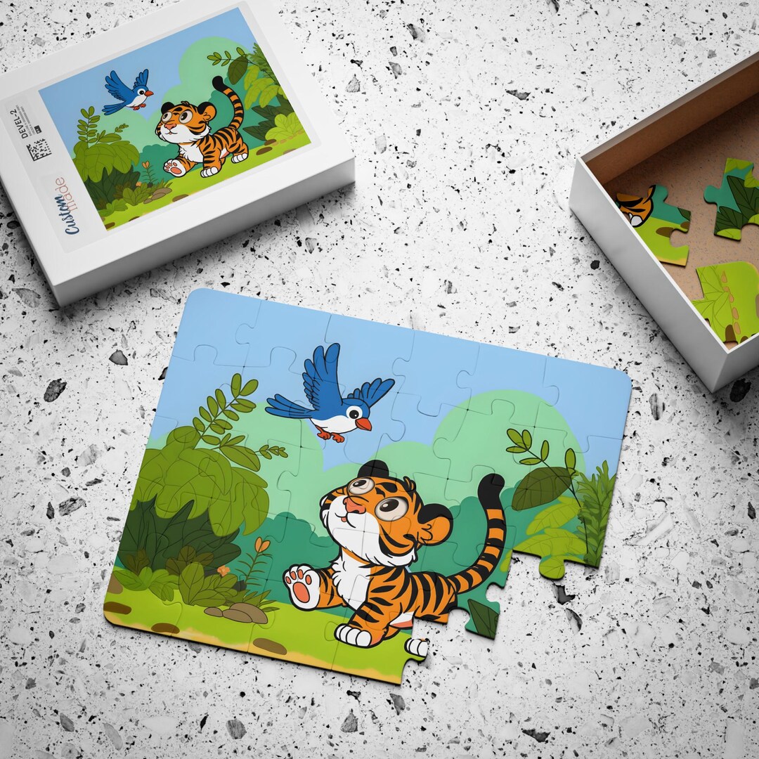 Jungle Animal Puzzle Toddler Tiger Cub Toy Educational Children ...