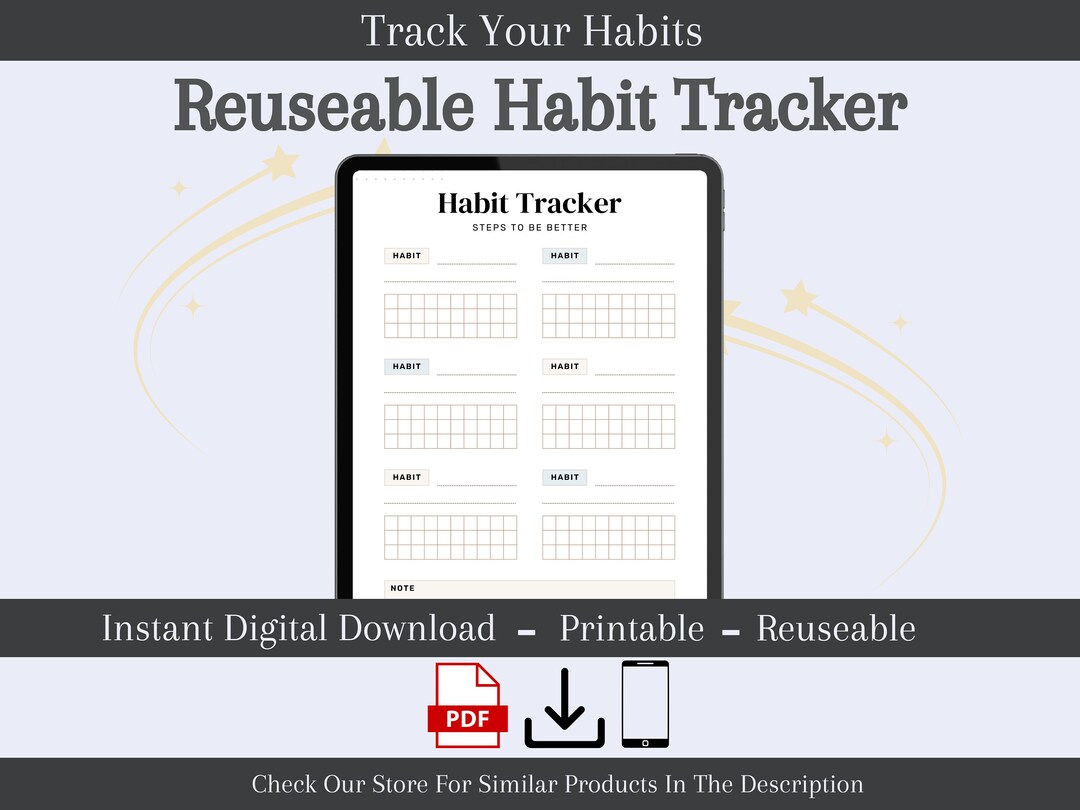 Weekly Habit Tracker, Daily Routine Planner, Productivity Tracker ...