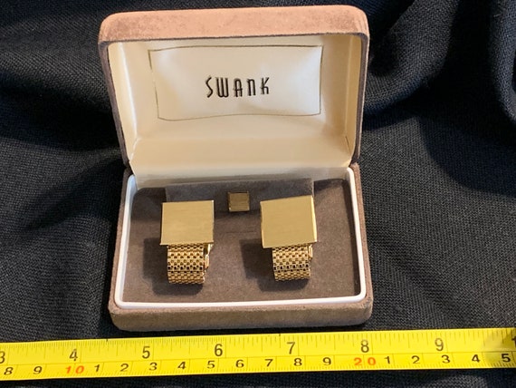 Classic Swank brushed gold tone square wraparound cuf… - Gem